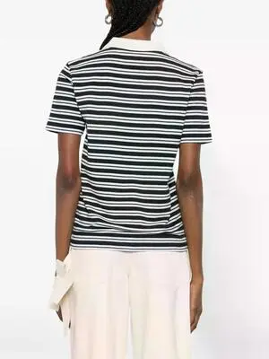 A.p.c. Striped Pocket Polo - Blue