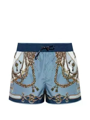 Dolce & Gabbana Printed Swim Shorts - Blue