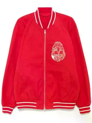 Alexander McQueen Skull-appliqué Bomber Jacket