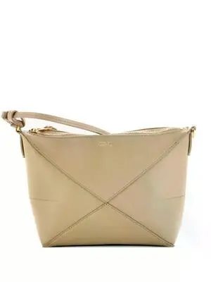 Loewe Puzzle Pouch Bag Leather Clutch - Green