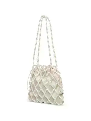 0711 TBILISI Belle Beaded Shoulder Bag - Neutrals