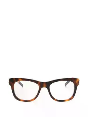 Saint Laurent Square Frame Glasses - Brown