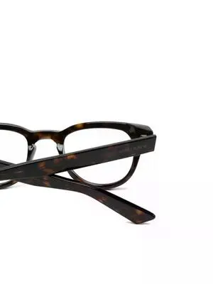 Saint Laurent Tortoiseshell-effect Round Frame Glasses - Brown