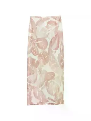 ALYSI Print Detail Midi Skirt