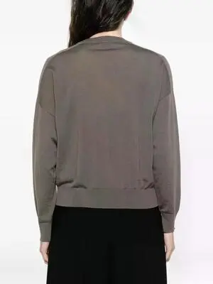 Peserico V-neck Wool Sweater - Brown