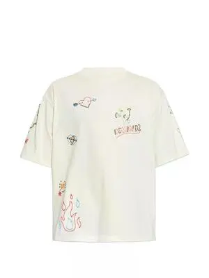 Dsquared2 Handmade Scribbles Loose Fit T-shirt