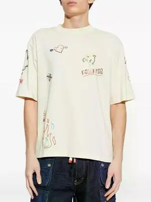 Dsquared2 Handmade Scribbles Loose Fit T-shirt