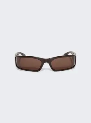 Balenciaga Wrap Sunglasses - Brown