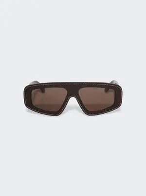 ALAÃA Aviator Mask Sunglasses - Brown