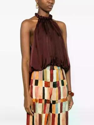 Zimmermann Luna Billow Halter Top - Red