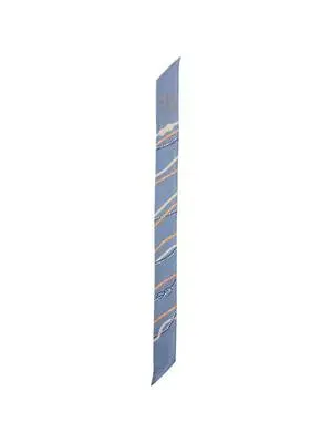 Prada Silk Scarf - Blue