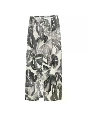 ALYSI Zip-fastening Midi Skirt - White