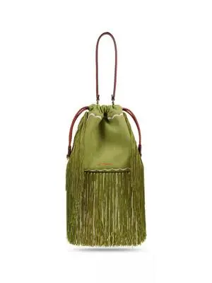 Etro Kalispera Bag With Embroidery And Fringes - Green