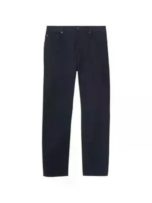 Burberry Cotton Moleskin Trousers - Blue