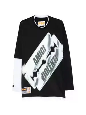 PDF Blade Graphic Layered Sweatshirt