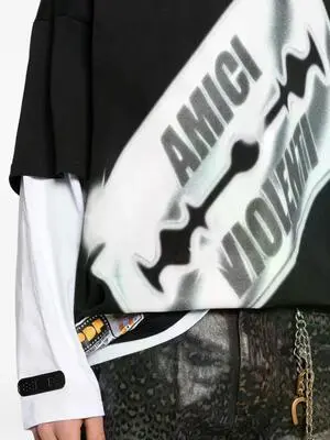 PDF Blade Graphic Layered Sweatshirt