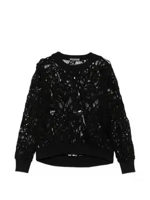 MAURIZIO BRASCHI Lace Detail Sweater