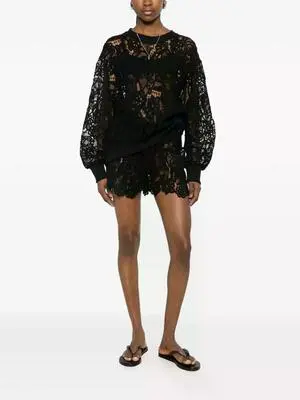 MAURIZIO BRASCHI Lace Detail Sweater