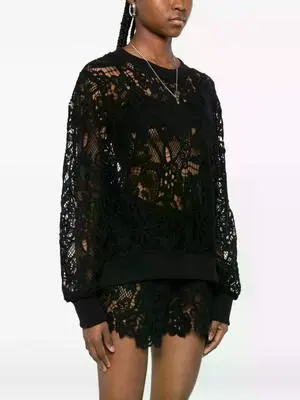 MAURIZIO BRASCHI Lace Detail Sweater
