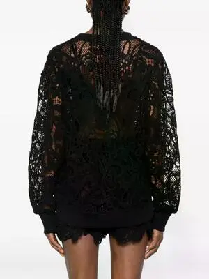 MAURIZIO BRASCHI Lace Detail Sweater