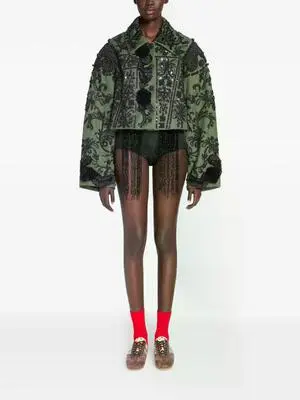 Dries Van Noten Shirred Micro Shorts
