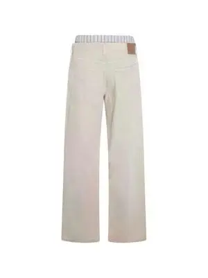 Rag & Bone Striped-waist Drawstring Jeans - Neutrals