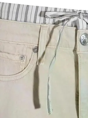 Rag & Bone Striped-waist Drawstring Jeans - Neutrals