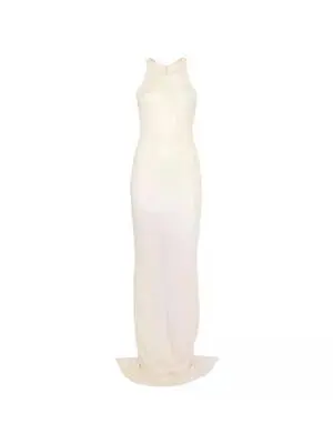 Rick Owens Crew Neck Racerback Maxi Dress - Neutrals