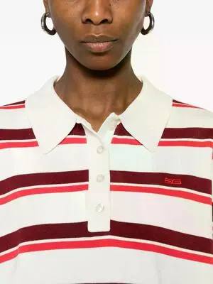 GESTUZ Striped Polo Shirt