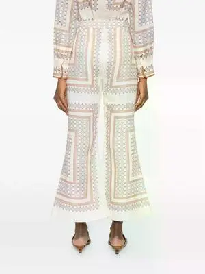 Zimmermann Patterned Wide Leg Trousers
