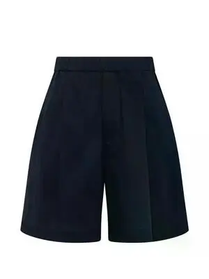 LANEUS Elasticated Embroidered Shorts - Blue