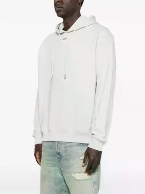 Off-White Logo-print Hoodie - Grey