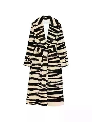 Nina Ricci Zebra-print Belted Coat