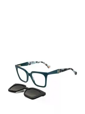 Carolina Herrera Square Frame Sunglasses - Blue