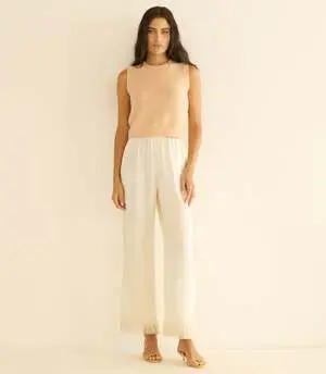 DÔEN Lavon Wide Leg Pant - Candlelight
