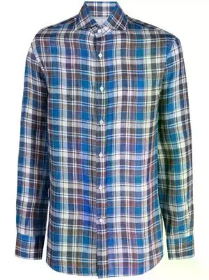Brunello Cucinelli Check-pattern Linen Shirt