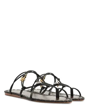 Farm Rio Sea Flat Sandals - Black