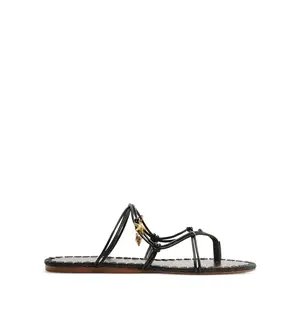 Farm Rio Sea Flat Sandals - Black
