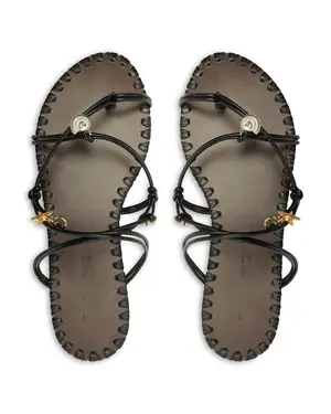 Farm Rio Sea Flat Sandals - Black