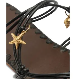 Farm Rio Sea Flat Sandals - Black