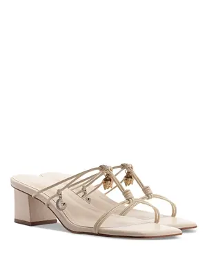 Farm Rio Sea Block Heel Sandals - Ivory