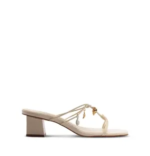 Farm Rio Sea Block Heel Sandals - Ivory
