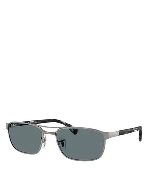 Ray-ban Rectangular Sunglasses, 57mm - Gunmetal