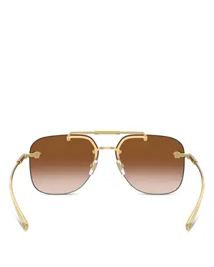 Versace 60mm Square Sunglasses - Gold