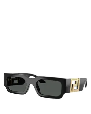 Versace Rectangular Sunglasses, 54mm - Black