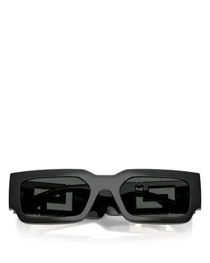 Versace Rectangular Sunglasses, 54mm - Black