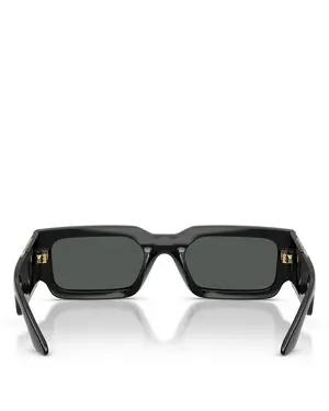 Versace Rectangular Sunglasses, 54mm - Black