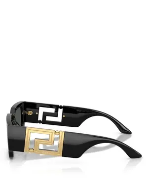 Versace Rectangular Sunglasses, 54mm - Black