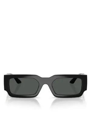 Versace Rectangular Sunglasses, 54mm - Black