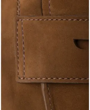 Prada Shuffle Antiqued Suede Loafers - Light Brown
